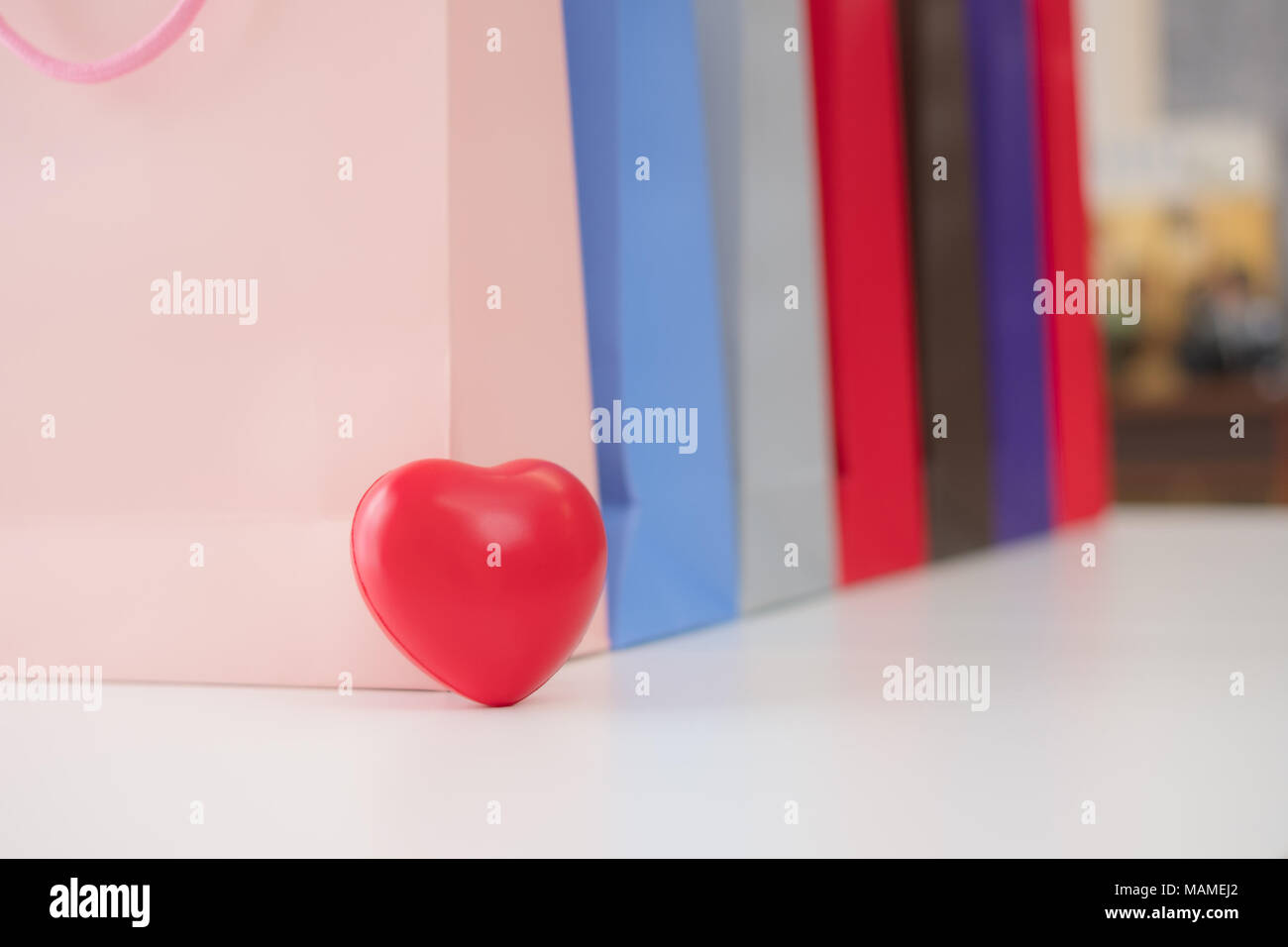 sale, consumerism, advertisement and retail concept - many colorful ...