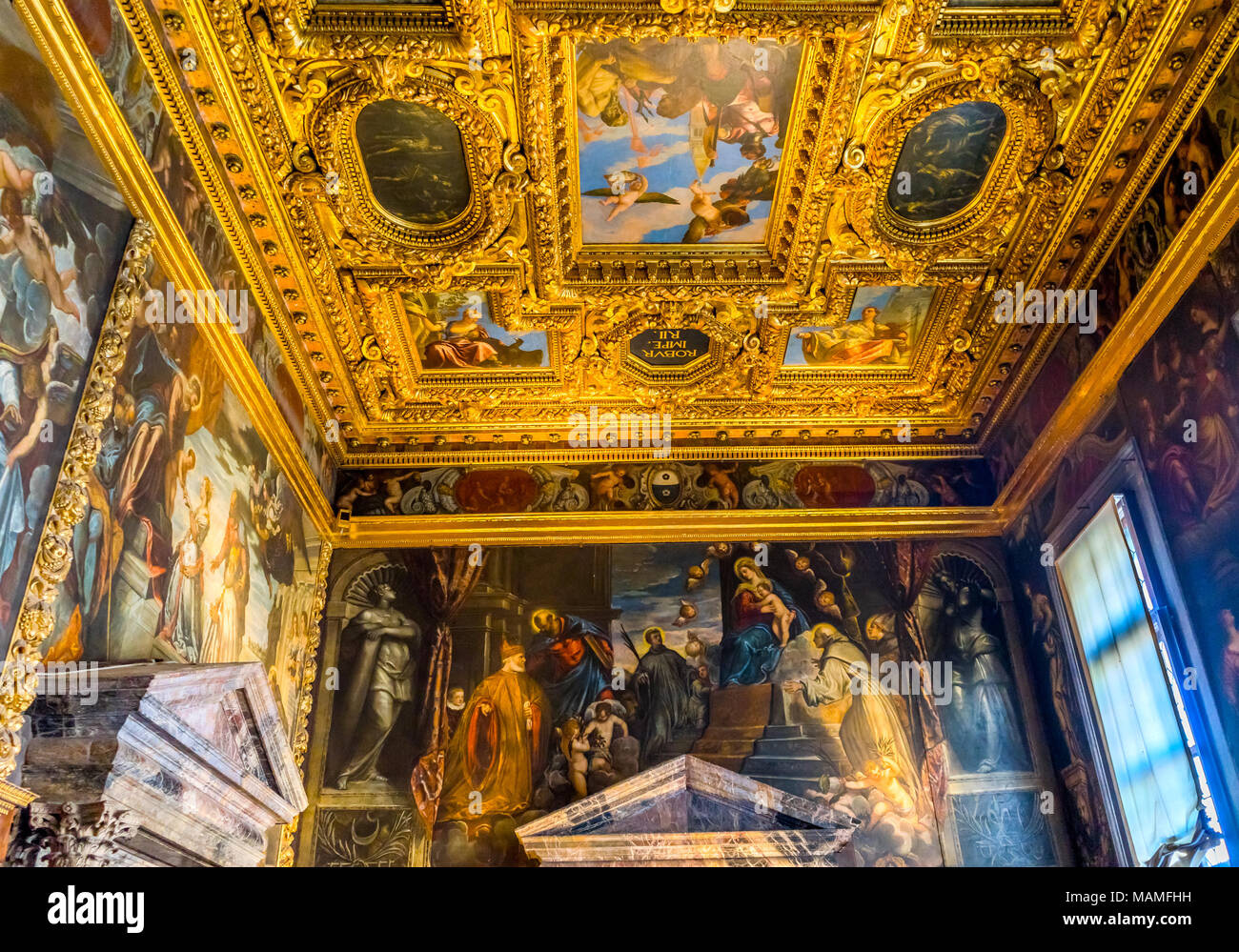 Ceiling Sala del Collegio Palazzo Ducale Doge's Palace Venice Italy ...