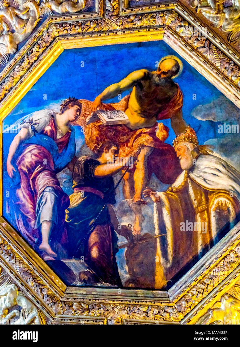 Tintoretto Titian Doge Angels Painting Palazzo Ducale Doge's Palace ...