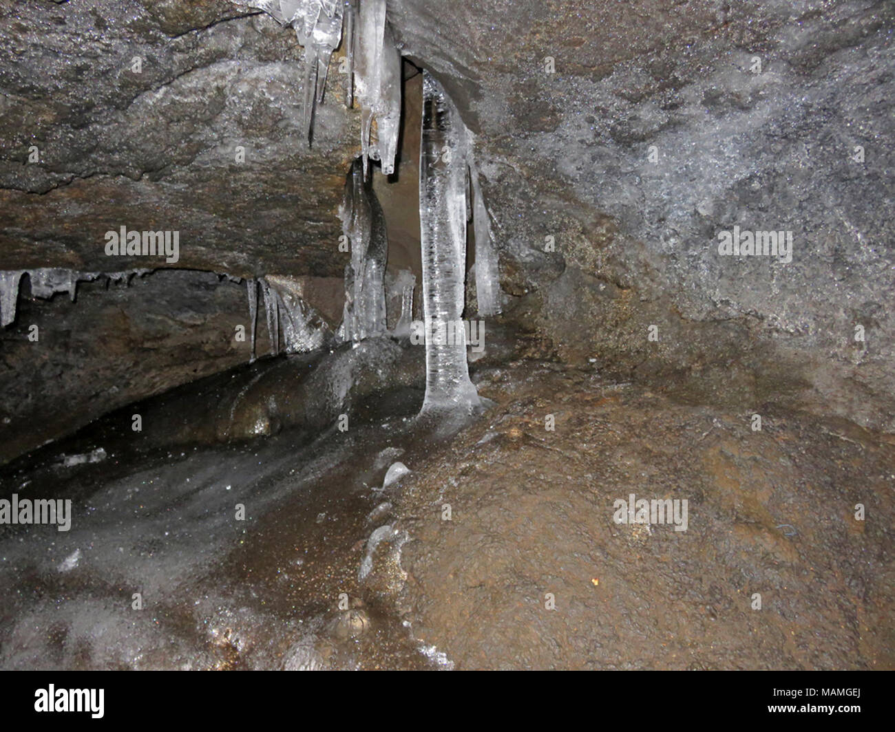 Ice Caves at Mt Adams Wilderness in WA Stock Photo - Alamy