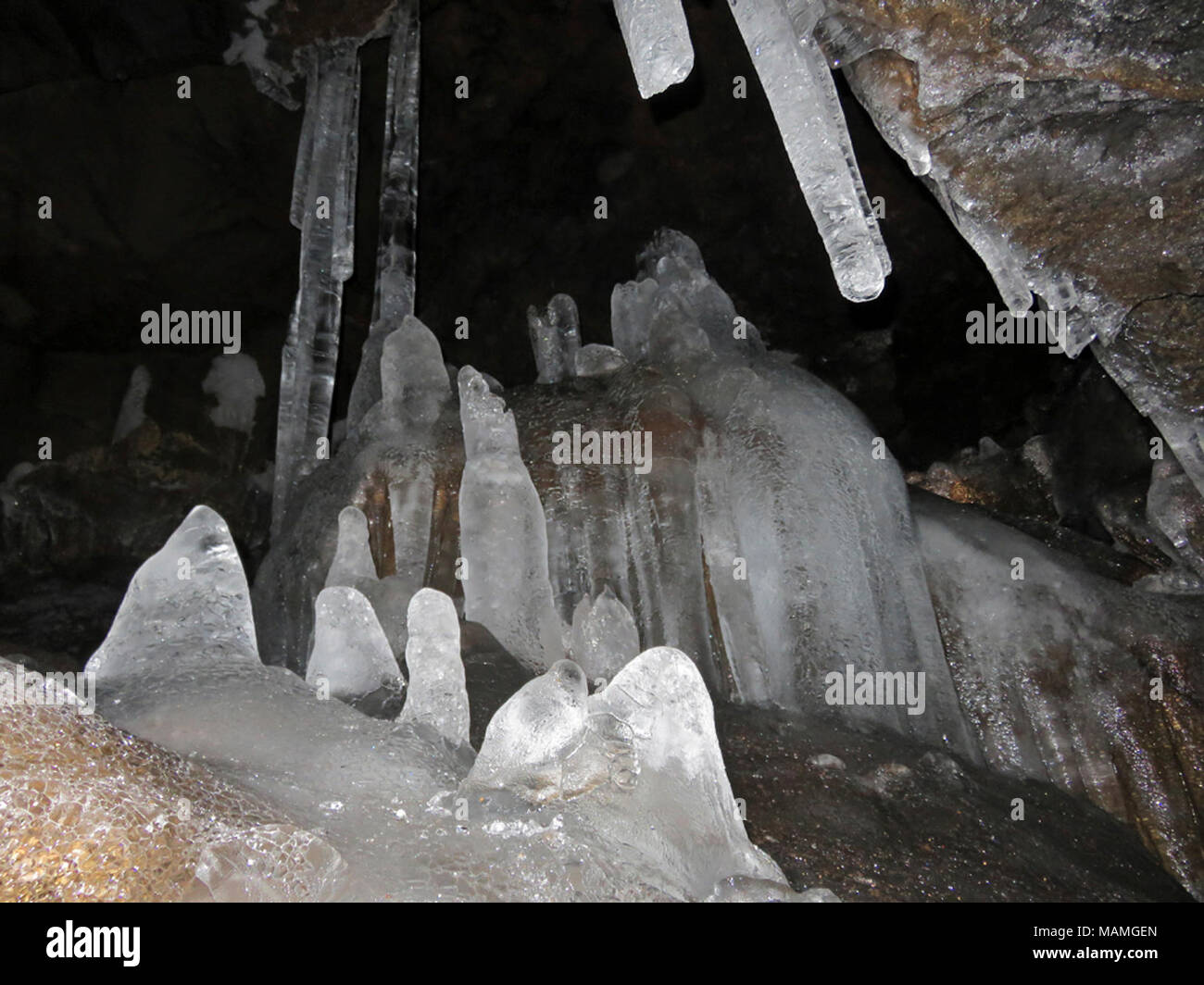Ice Caves at Mt Adams Wilderness in WA Stock Photo - Alamy