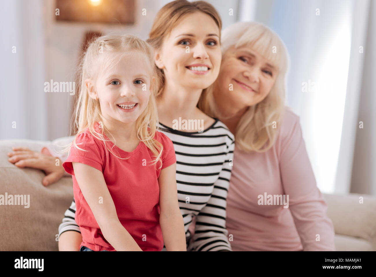 Happy nice girl smiling Stock Photo - Alamy