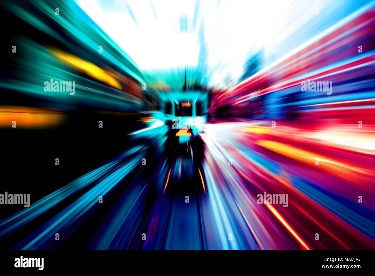 moving traffic light trails at night Stock Photo - Alamy