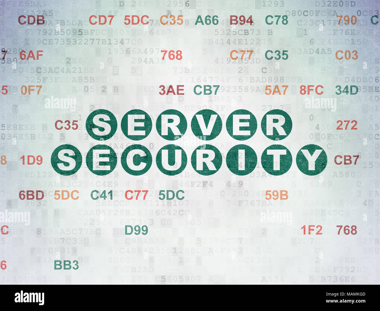 Safety concept: Server Security on Digital Data Paper background Stock ...
