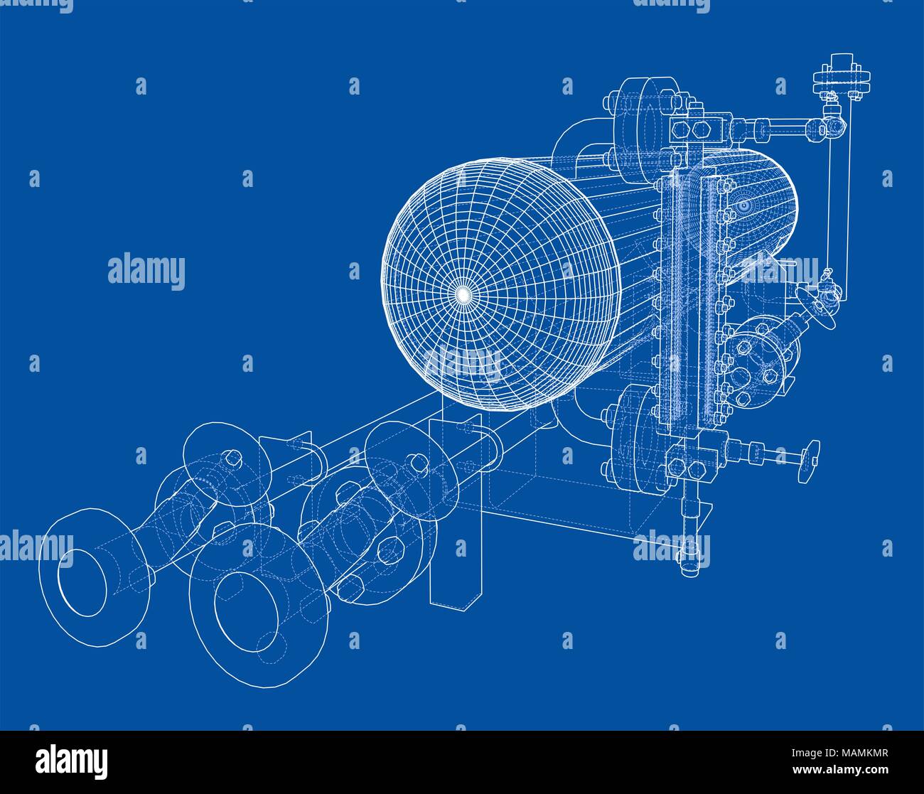 Wire-frame industrial equipment Stock Photo - Alamy