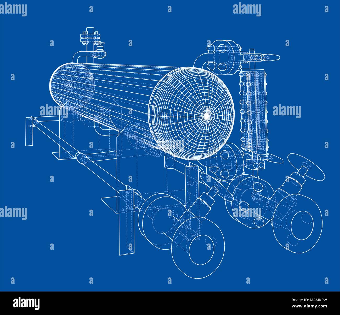 Wire-frame industrial equipment Stock Photo - Alamy