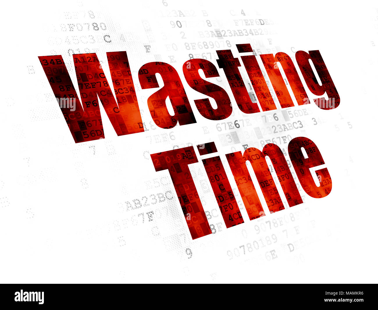 Time concept: Wasting Time on Digital background Stock Photo - Alamy