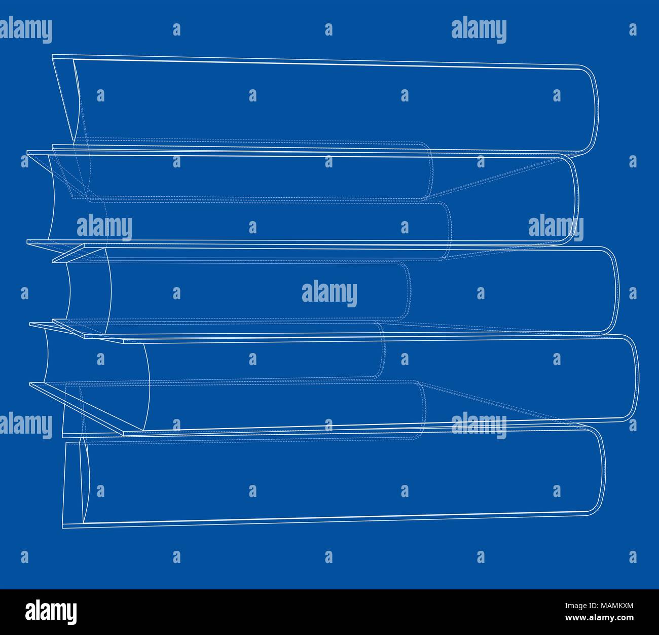 Stack of books sketch Stock Photo - Alamy