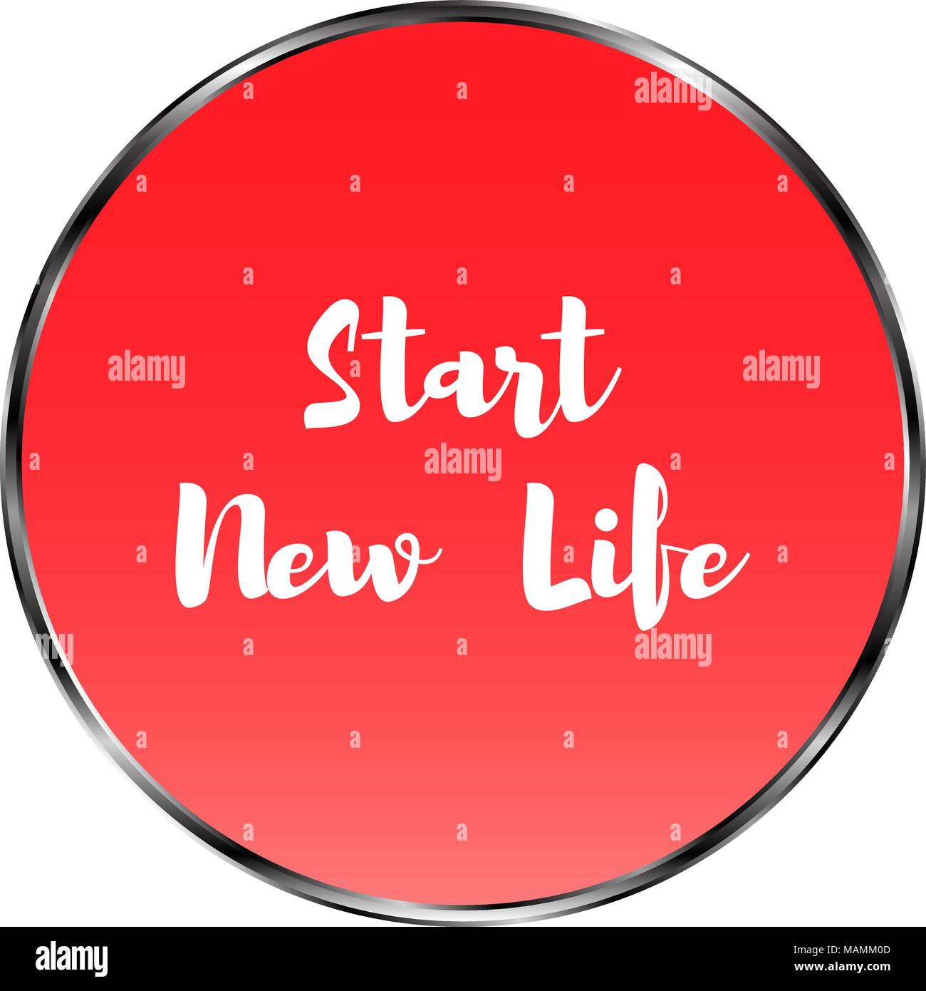 Vector illustration of new life abstract concept button Stock Vector ...