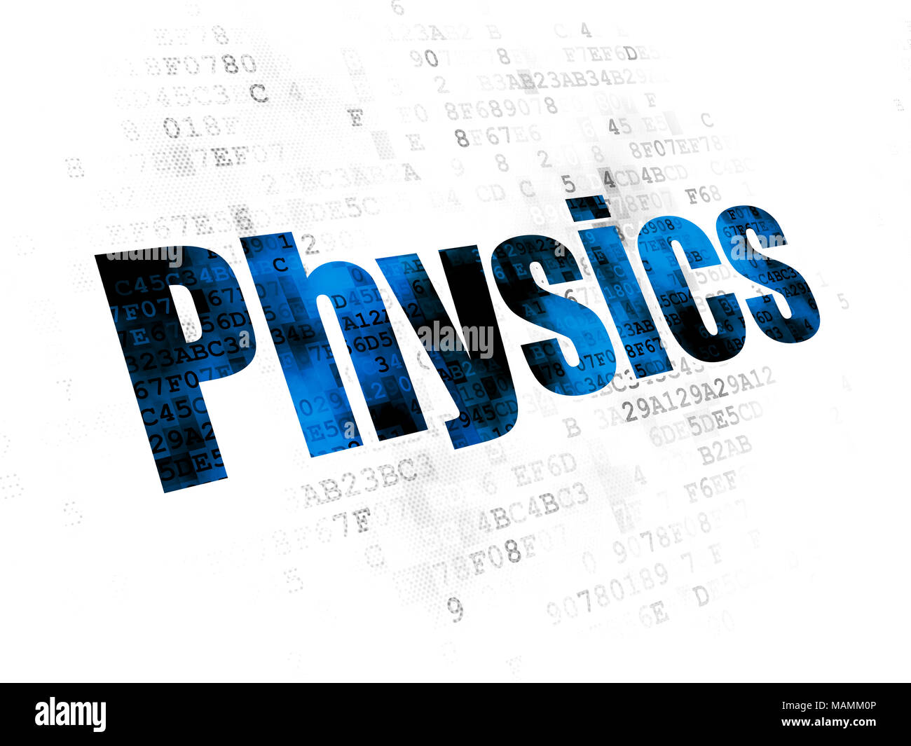 Learning concept: Physics on Digital background Stock Photo - Alamy
