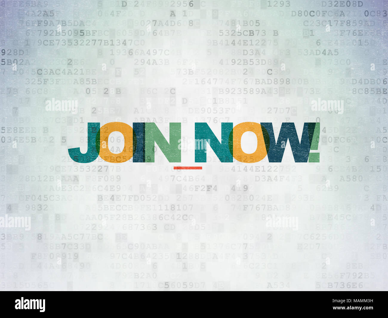 Social media concept: Join now! on Digital Data Paper background Stock ...