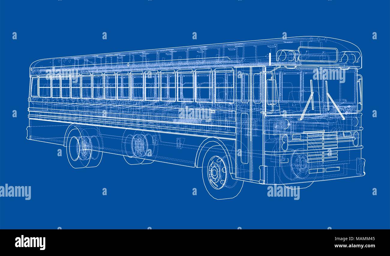 School bus outline Stock Photo - Alamy
