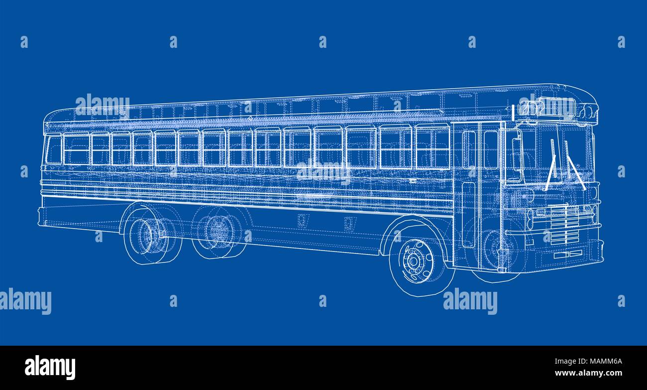 School bus outline Stock Photo - Alamy