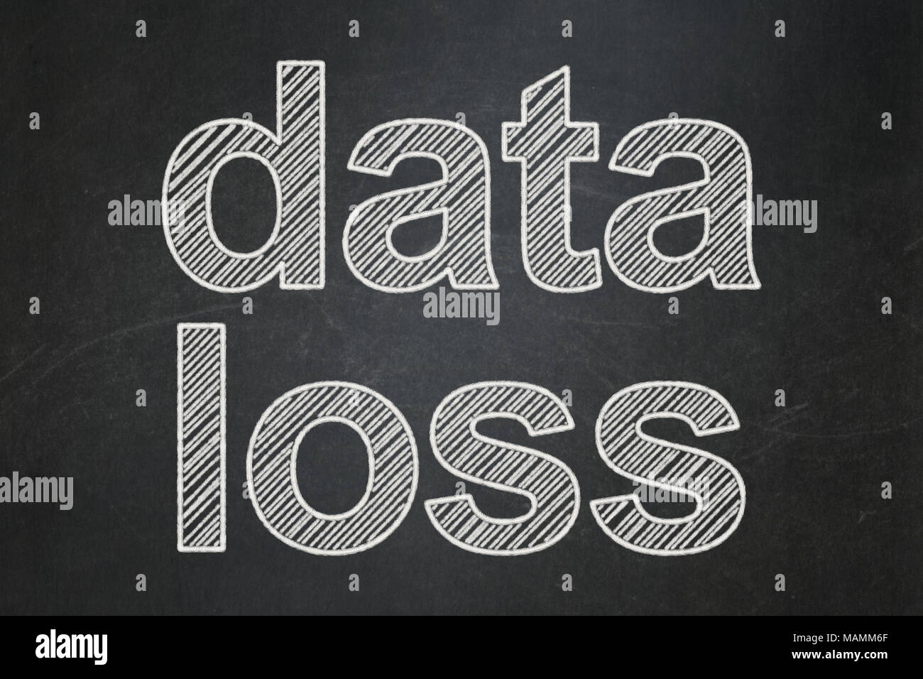 Information concept: Data Loss on chalkboard background Stock Photo - Alamy