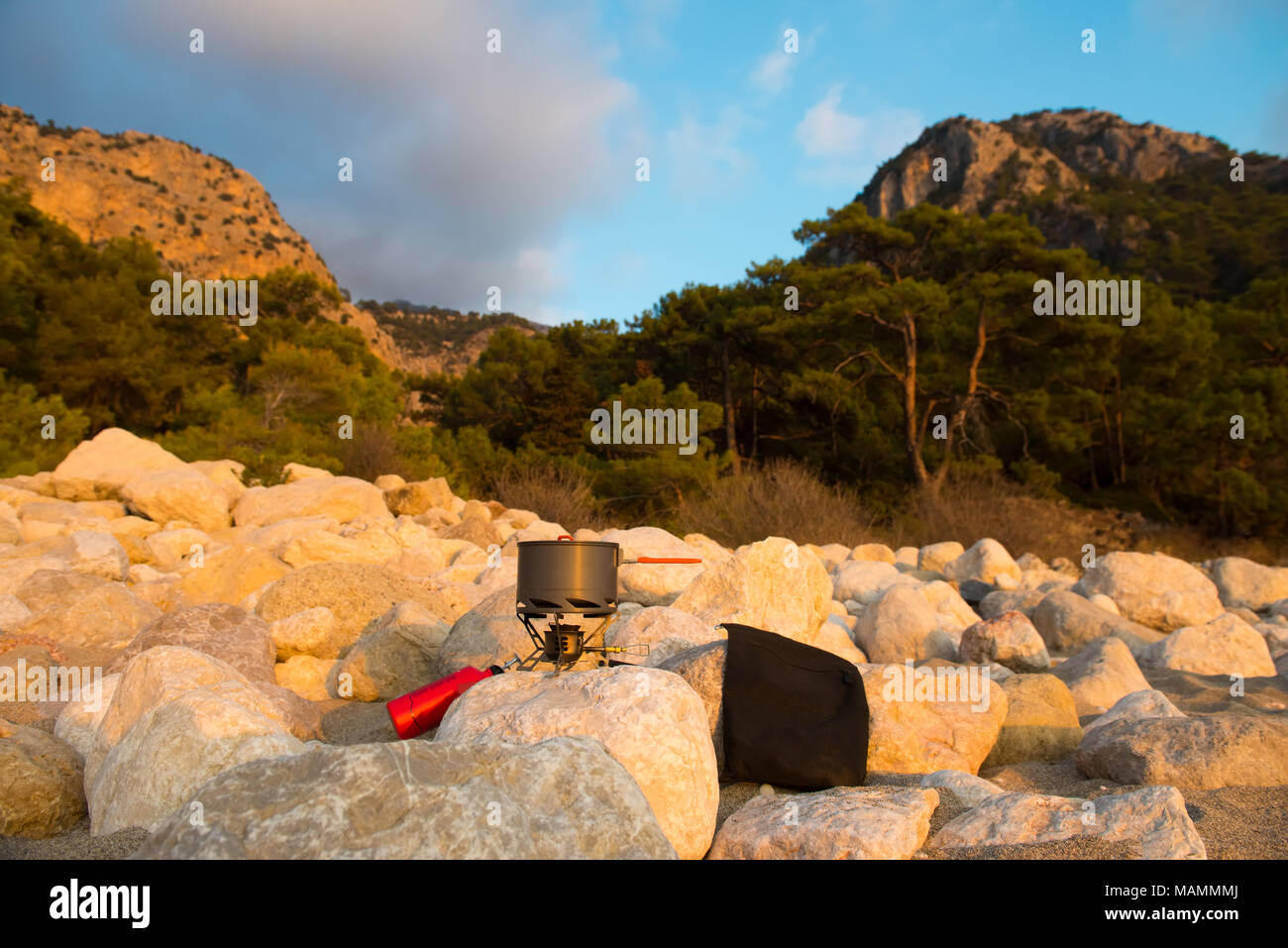Tourist equipment and tools: camping gas Stock Photo - Alamy