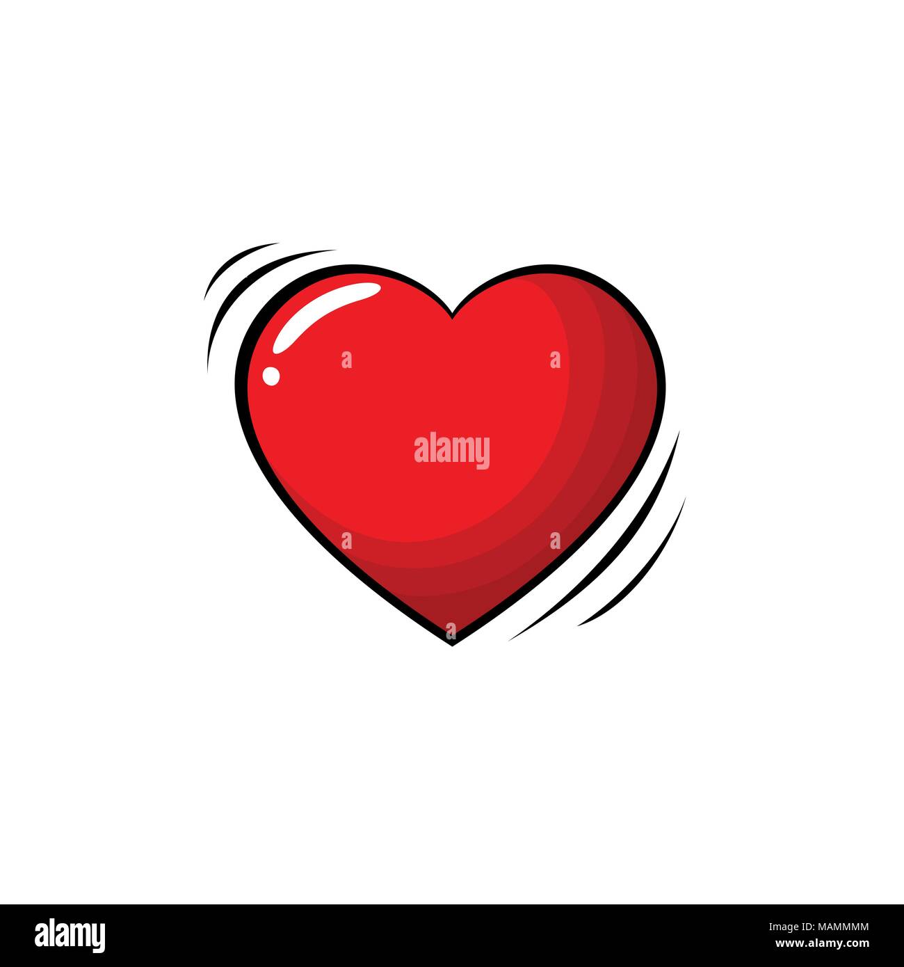 Colorful pop art retro heart, comic style Stock Vector Image & Art - Alamy