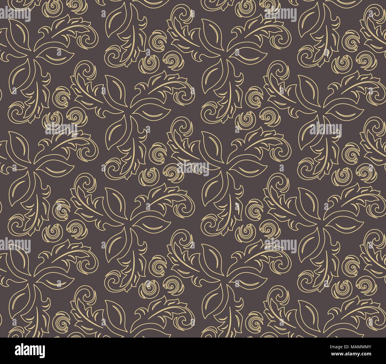Floral Fine Seamless Vector Pattern Stock Vector Image & Art - Alamy