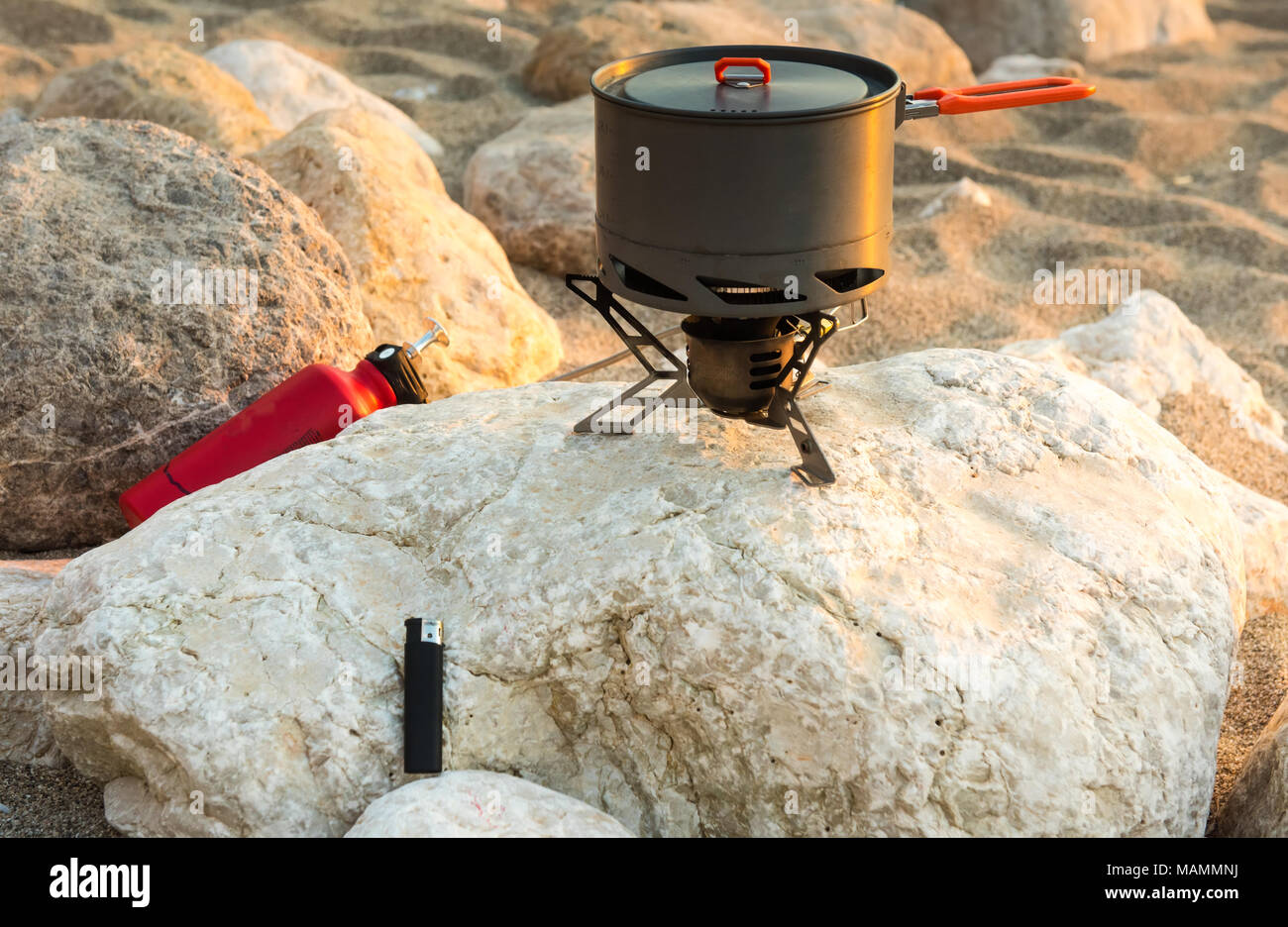 Tourist equipment and tools: camping gas Stock Photo - Alamy
