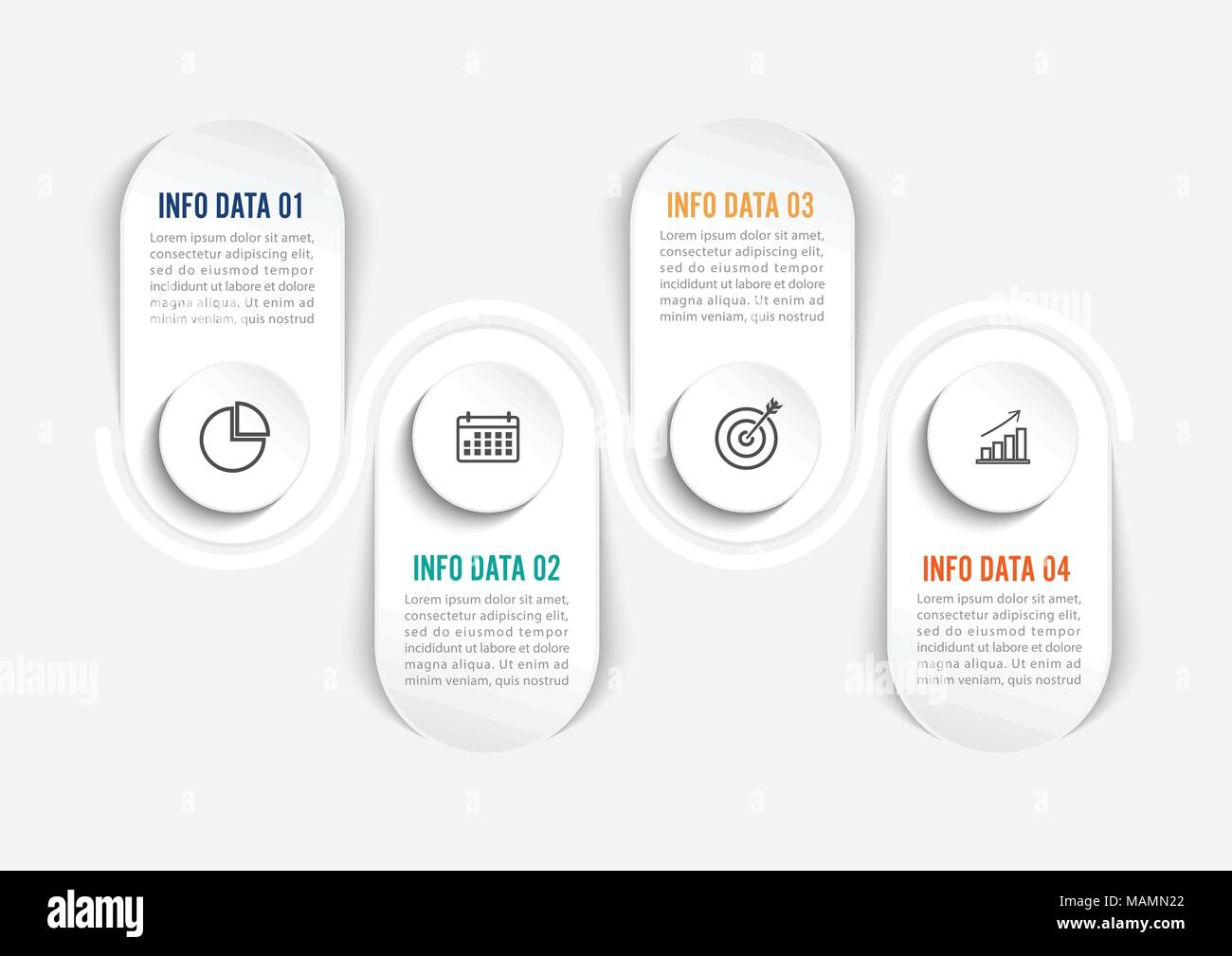 Four steps infographics. Template for brochure, business, web design ...
