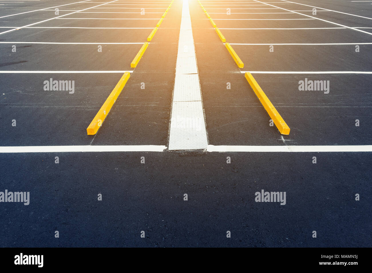 Empty car parking lots, Outdoor public parking Stock Photo - Alamy