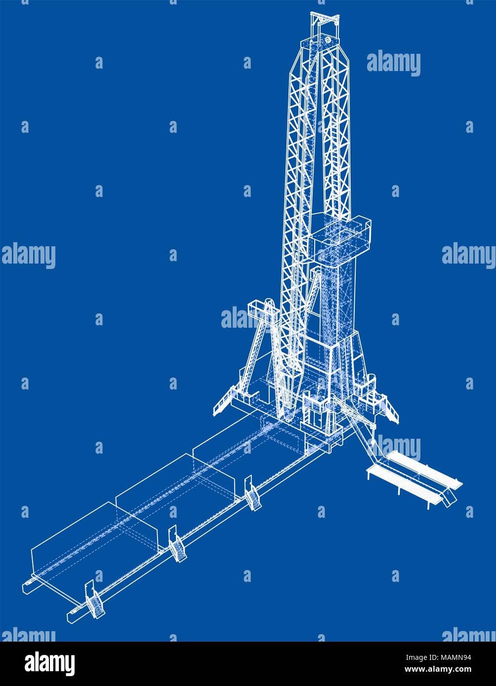 Oil rig. 3d illustration Stock Photo - Alamy