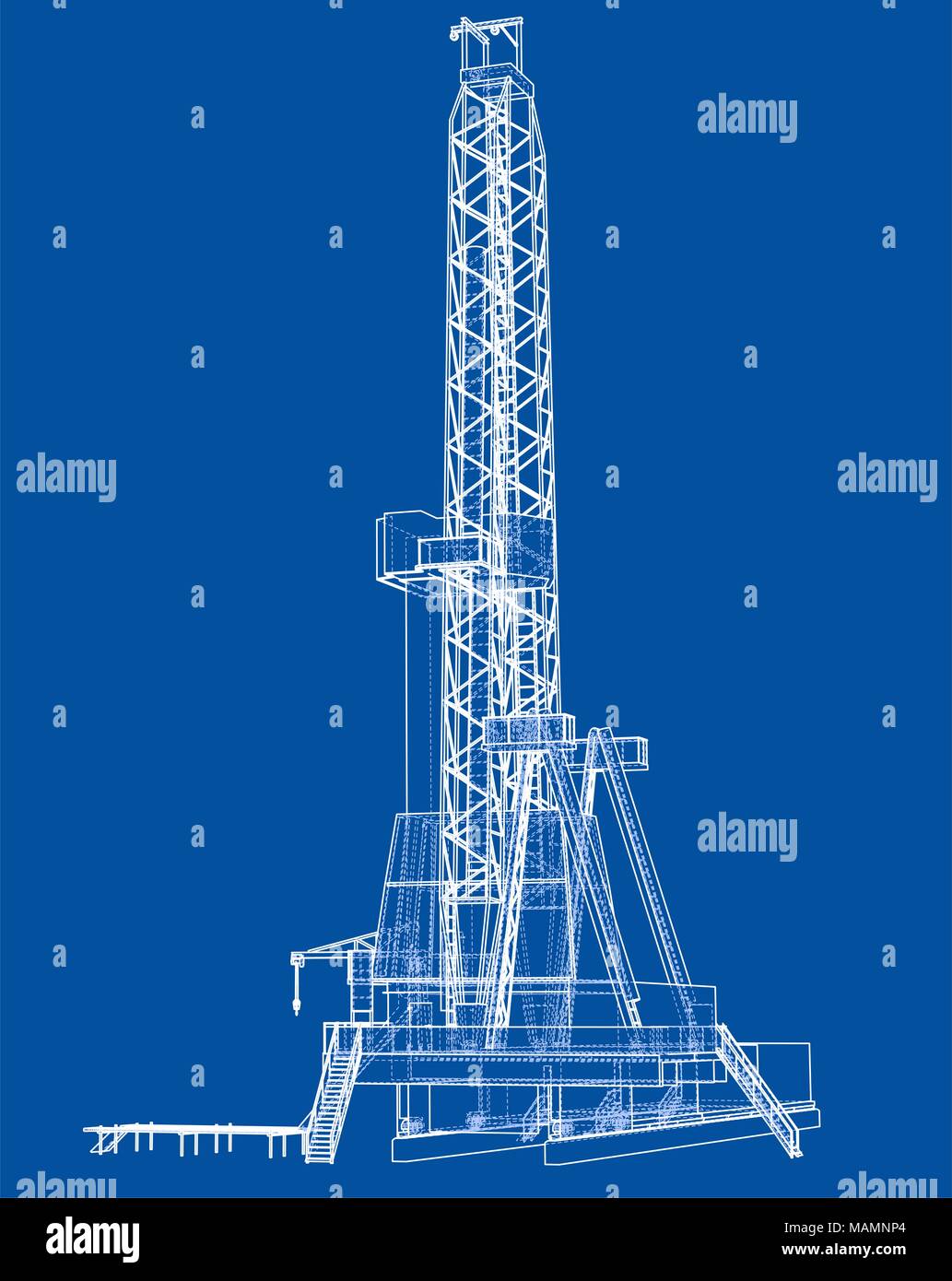 Oil rig. 3d illustration Stock Photo - Alamy