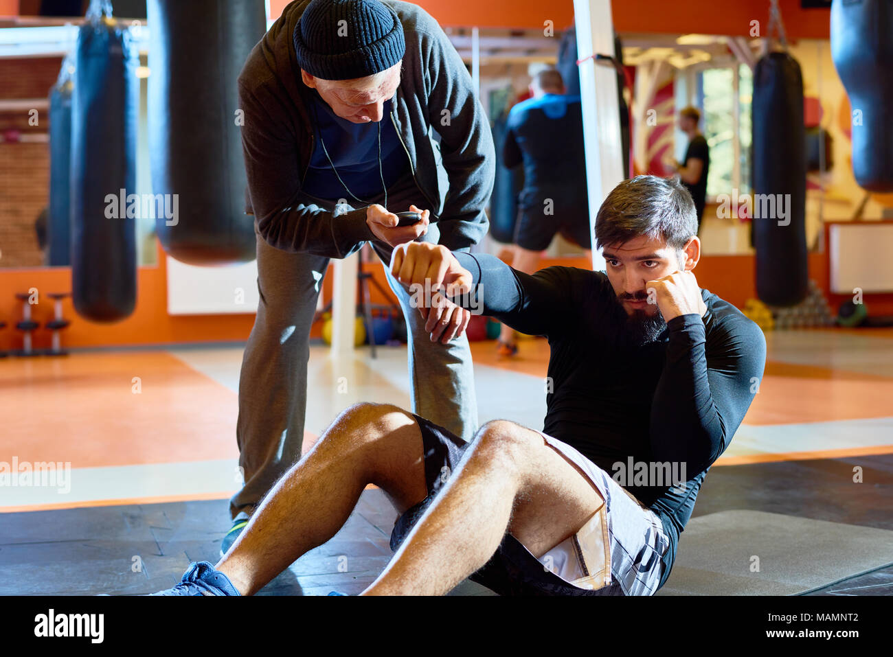 Muscular man training in box hi-res stock photography and images - Alamy