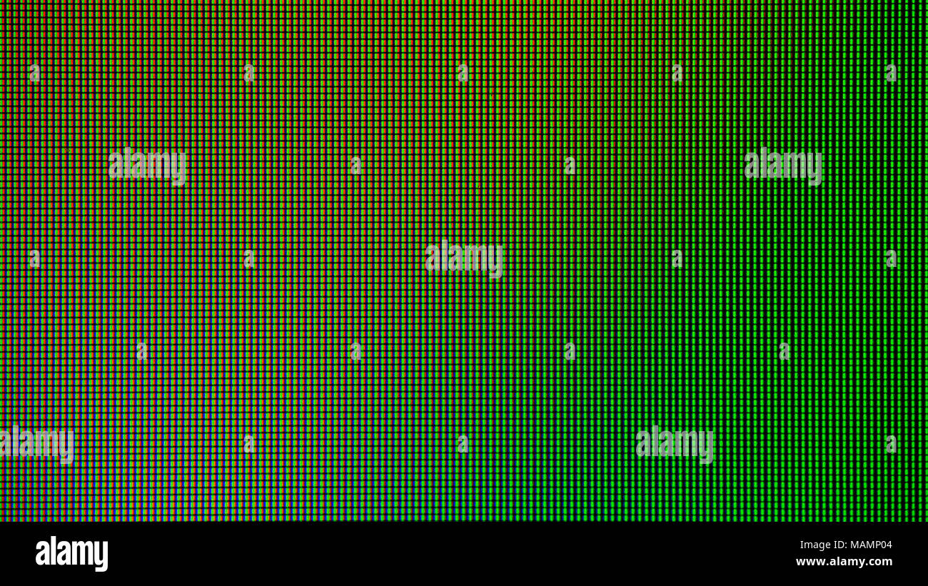 LED lights from computer monitor screen display panel for graphic ...