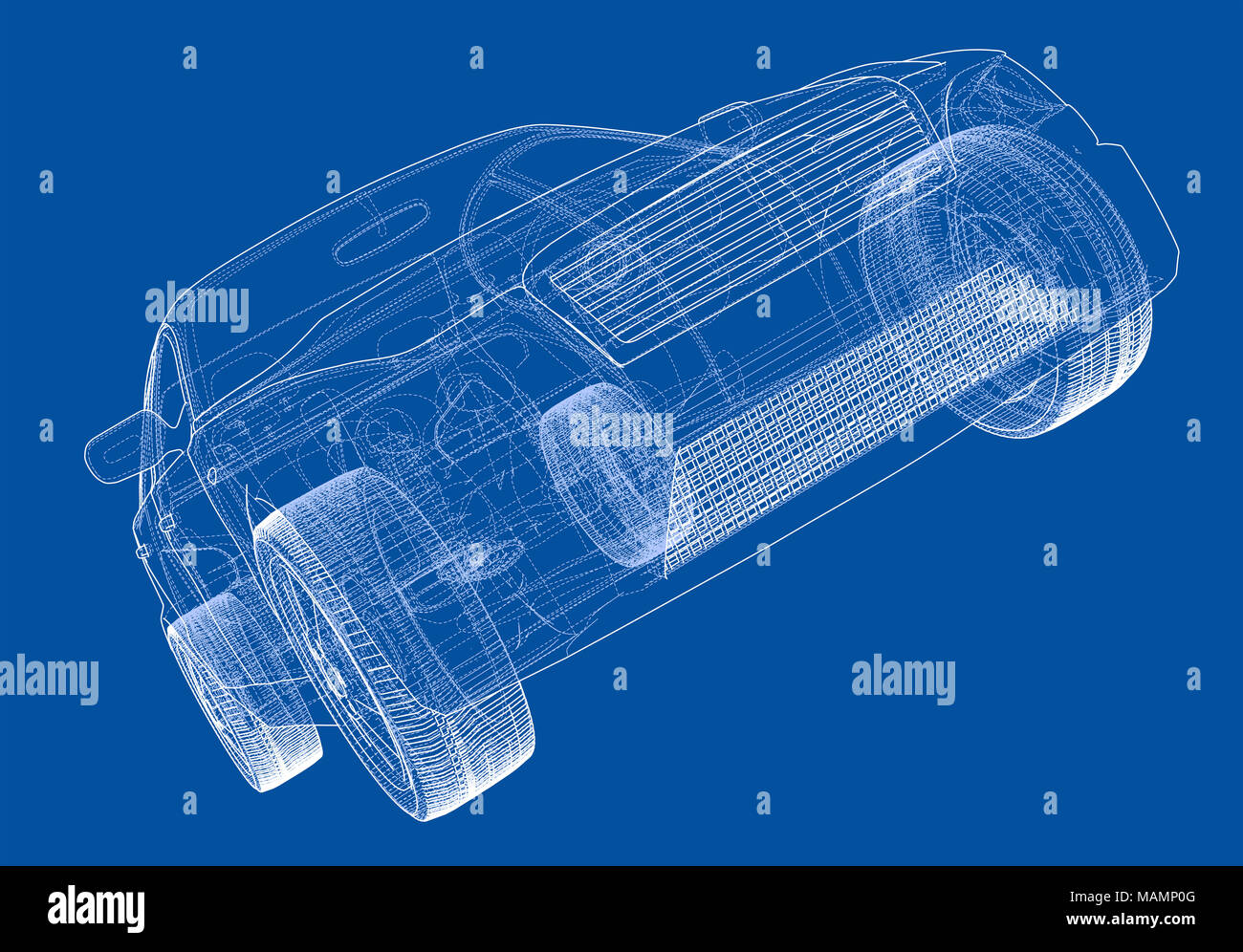 Concept car. 3d illustration Stock Photo - Alamy