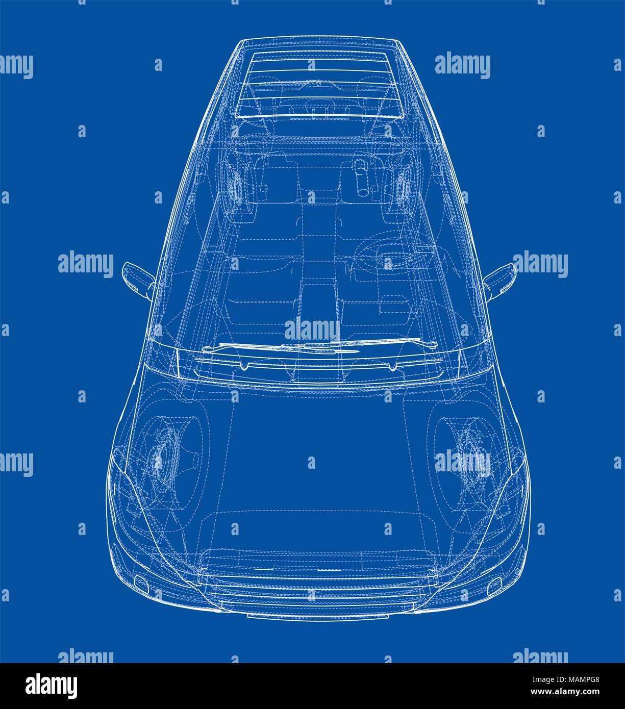 3d car render wireframe style hi-res stock photography and images - Alamy