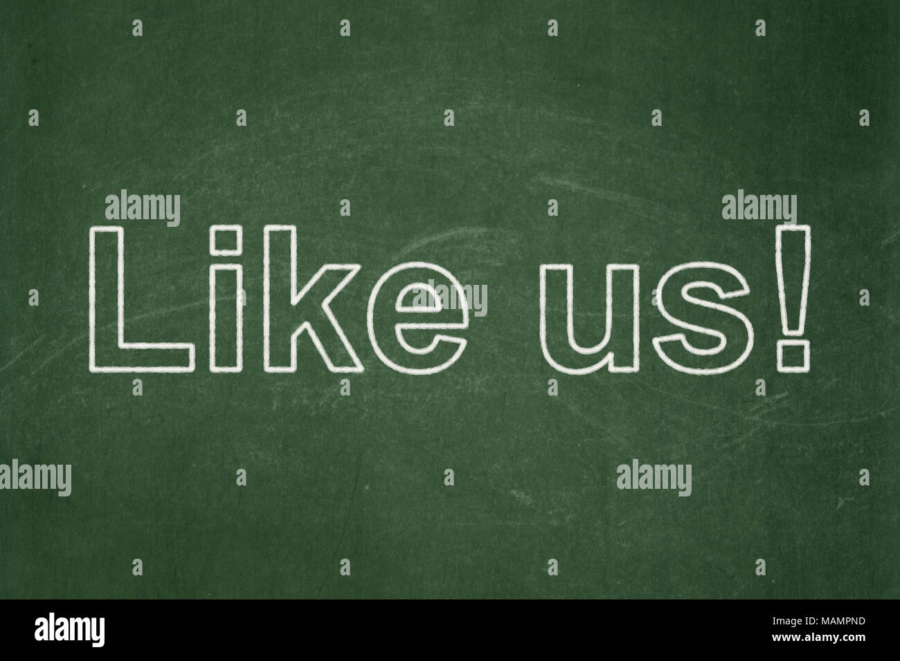 Social media concept: Like us! on chalkboard background Stock Photo - Alamy