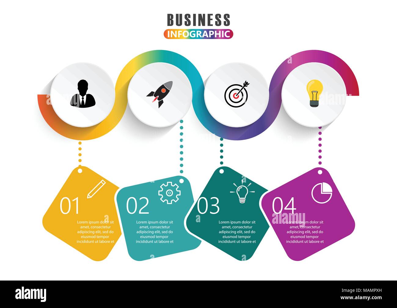 Infographic design vector and marketing icons can be used for workflow ...