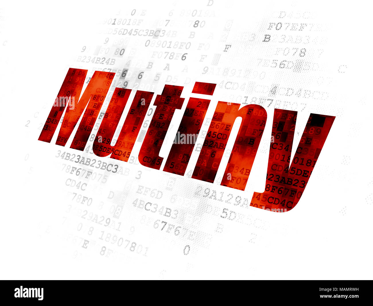 Political concept: Mutiny on Digital background Stock Photo - Alamy