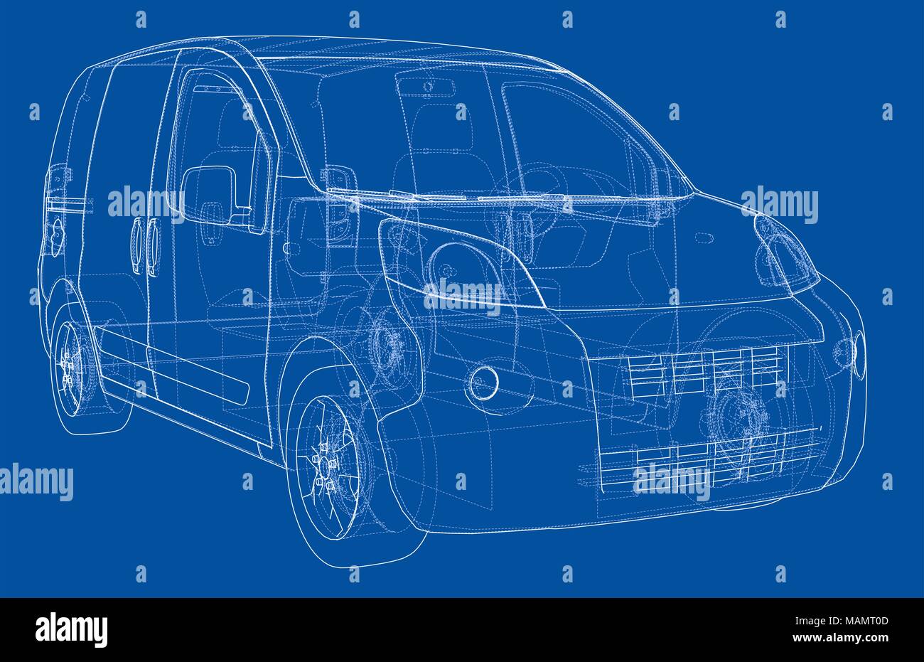 Concept car blueprint Stock Photo - Alamy