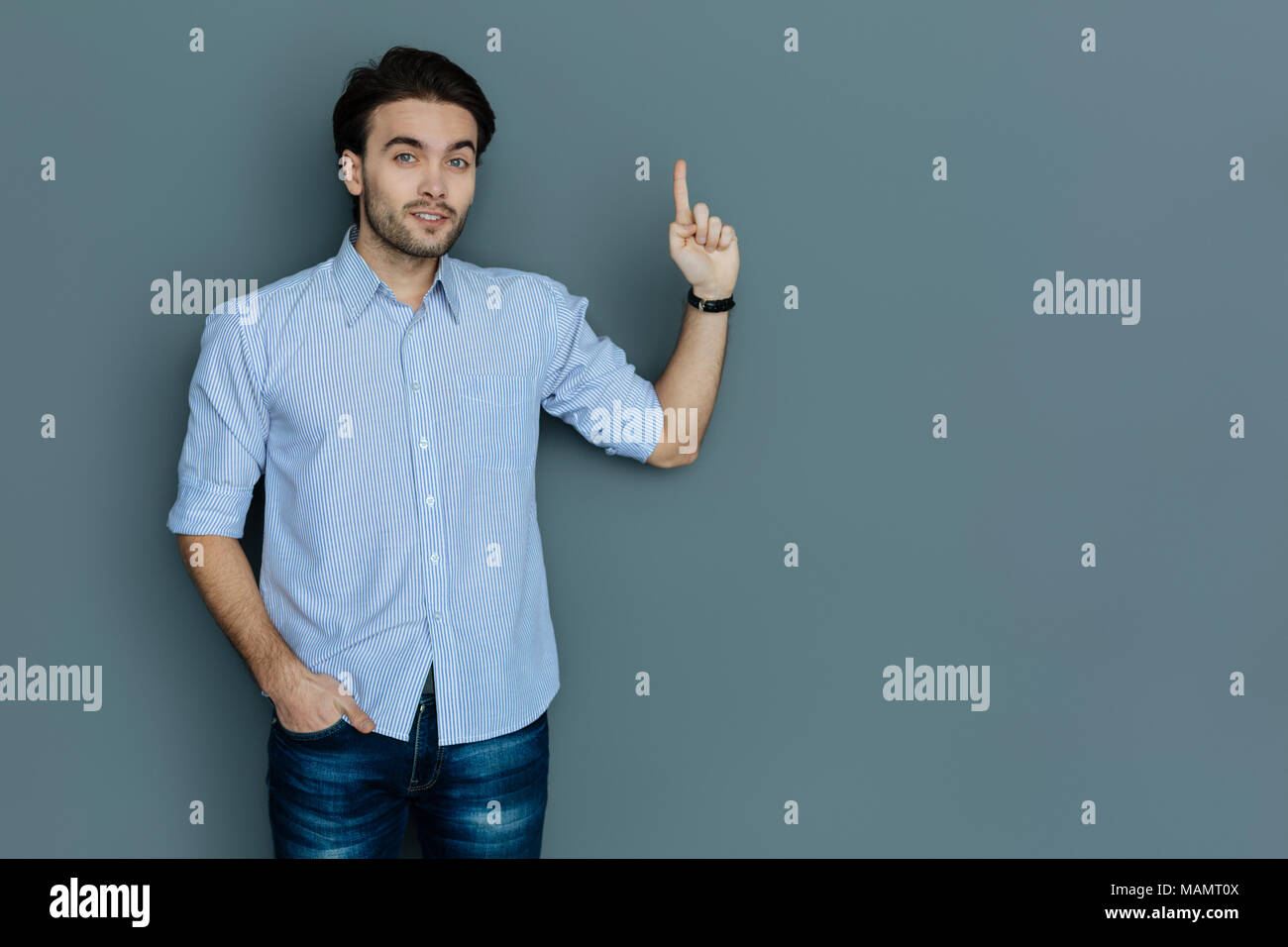 Smart handsome man sharing his idea Stock Photo - Alamy