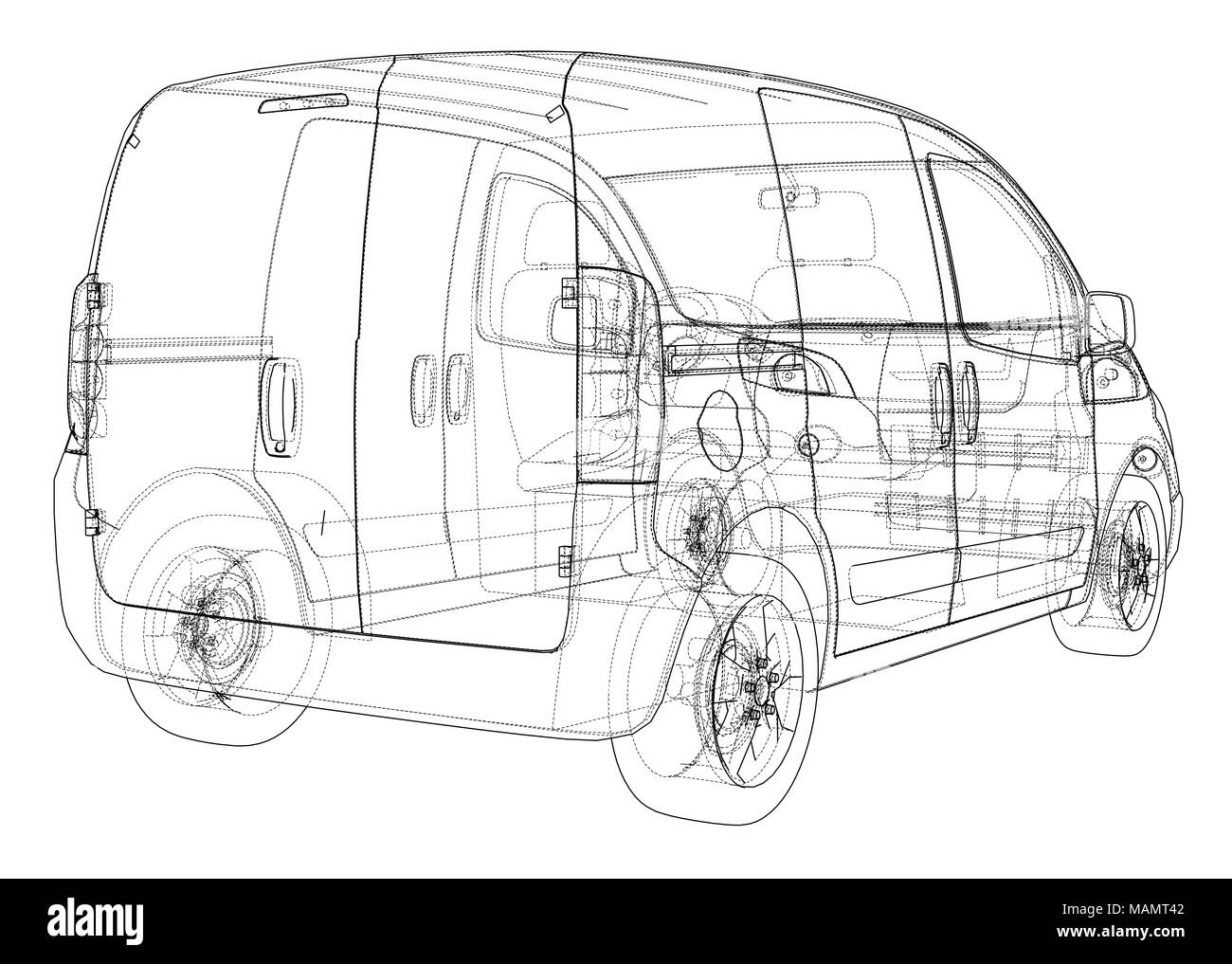 Concept car blueprint Stock Photo - Alamy