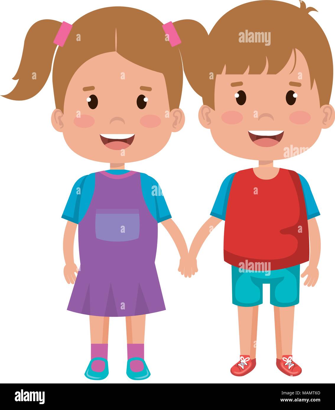 happy little couple characters Stock Vector Image & Art - Alamy