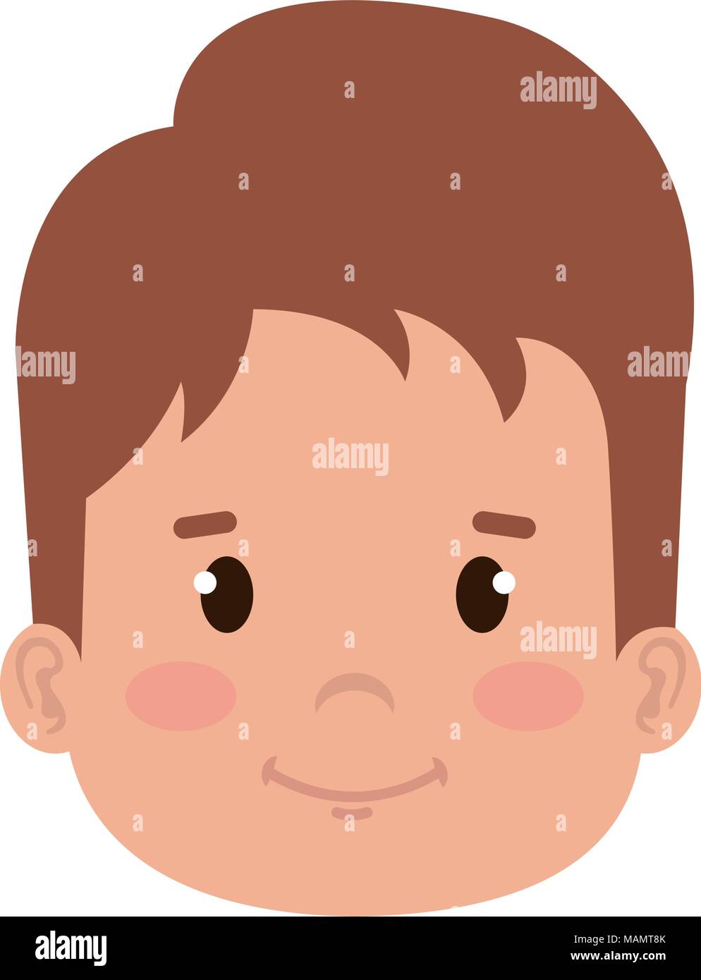 happy little boy head character Stock Vector Image & Art - Alamy