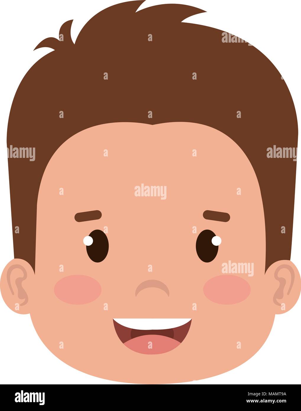 happy little boy head character Stock Vector Image & Art - Alamy
