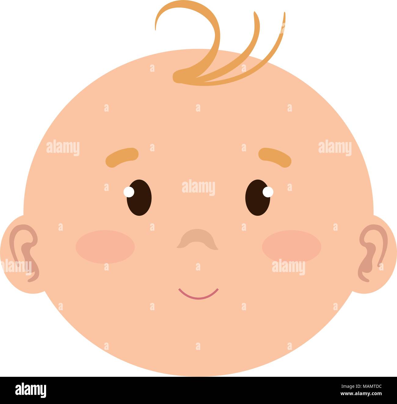 little boy baby head character Stock Vector Image & Art - Alamy