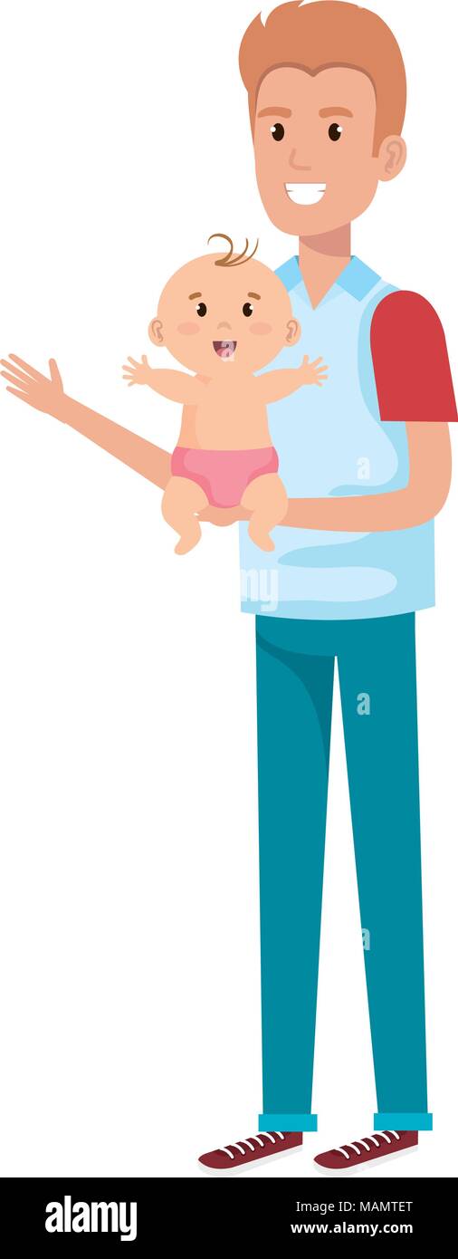 father lifting baby characters Stock Vector Image & Art - Alamy