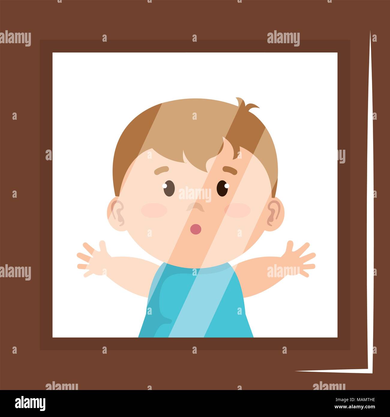 Photo frame with baby picture Stock Vector Image & Art - Alamy
