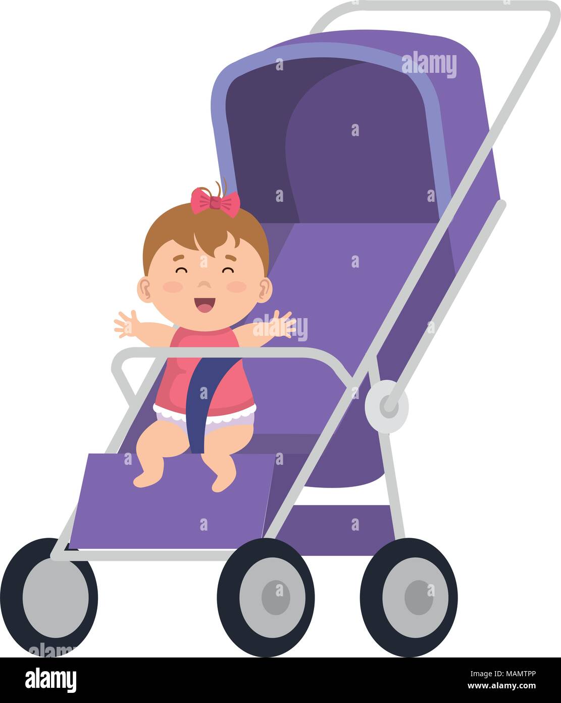 little baby in cart character Stock Vector Image & Art - Alamy