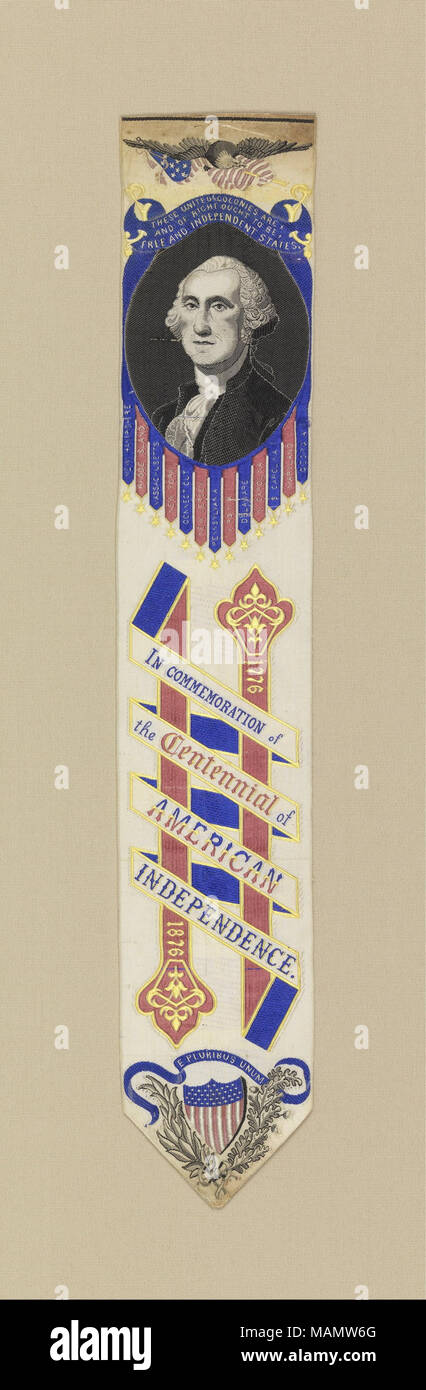 . Commemorative bookmark. 1876 Stock Photo - Alamy