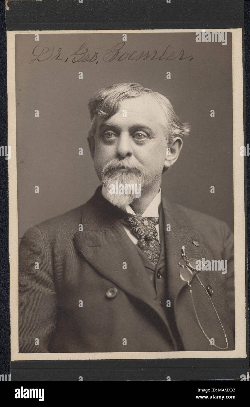 Formal bust portrait of Dr. George Boemler wearing a patterned tie and ...