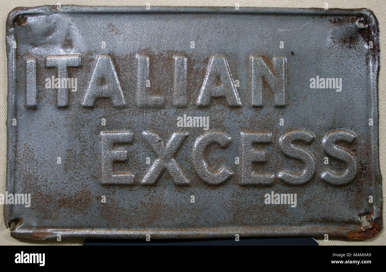 Pressed tin fire mark for Italian Excess Insurance Company in Milan ...