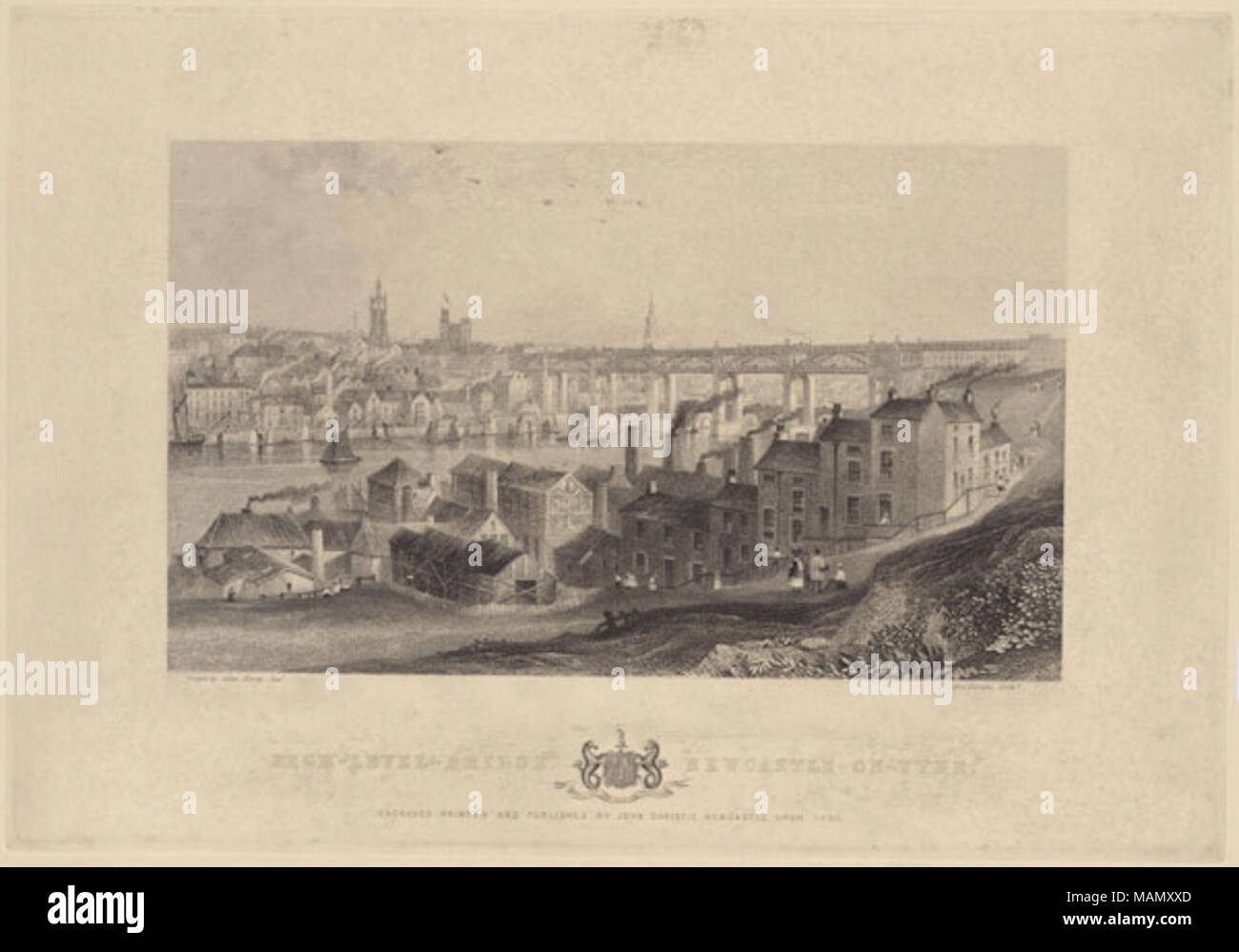 HIGH-LEVEL-BRIDGE, NEWCASTLE-ON-TYNE - - . 1850. CHRISTIE, JOHN Stock ...