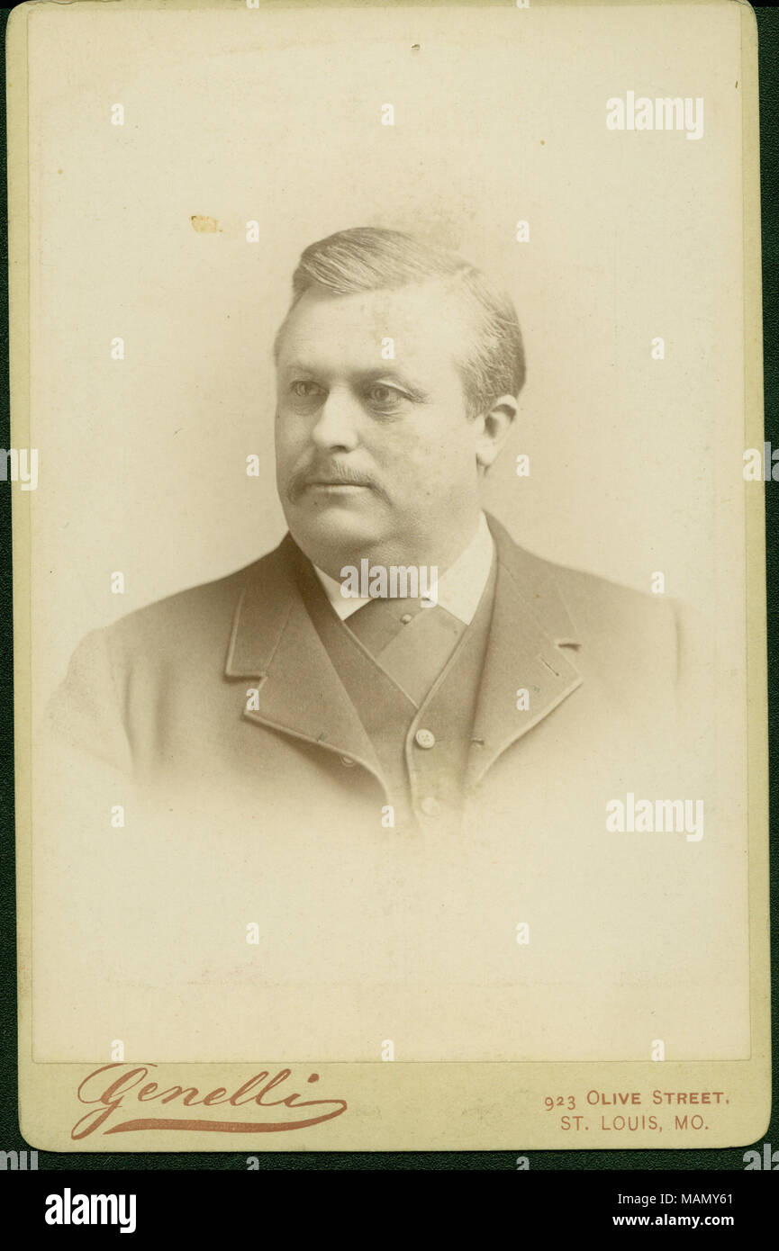 Formal bust portrait of John N. Cowdry wearing a suit and vest, with ...