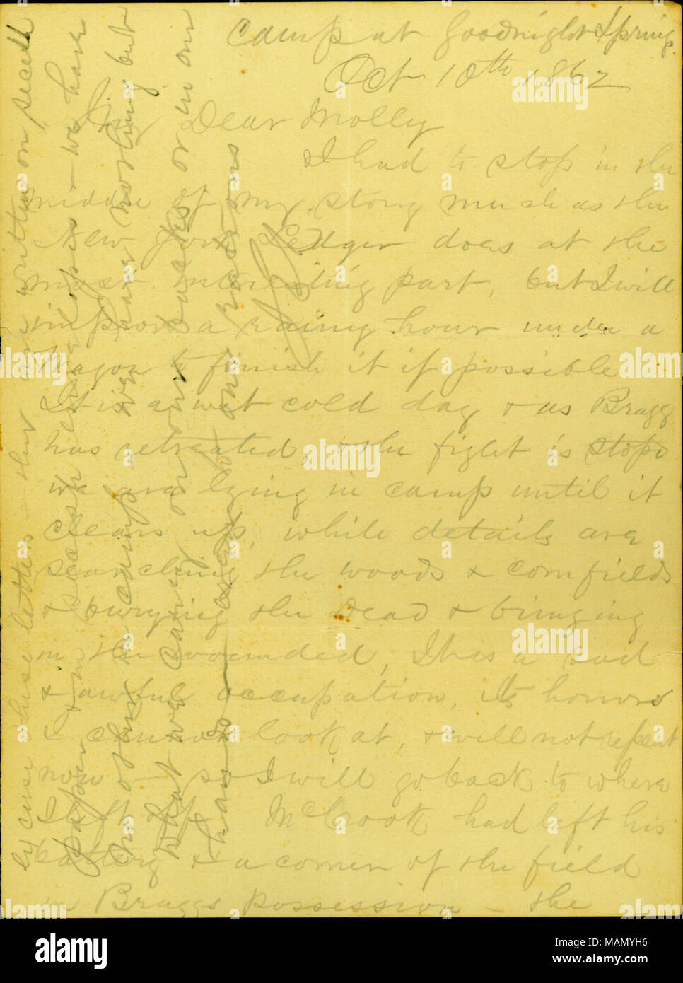 Describes the wounded and dead in the wake of the battle. Title: Letter ...