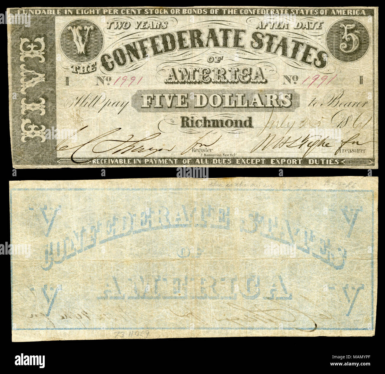 Treasury department confederate hi-res stock photography and images - Alamy